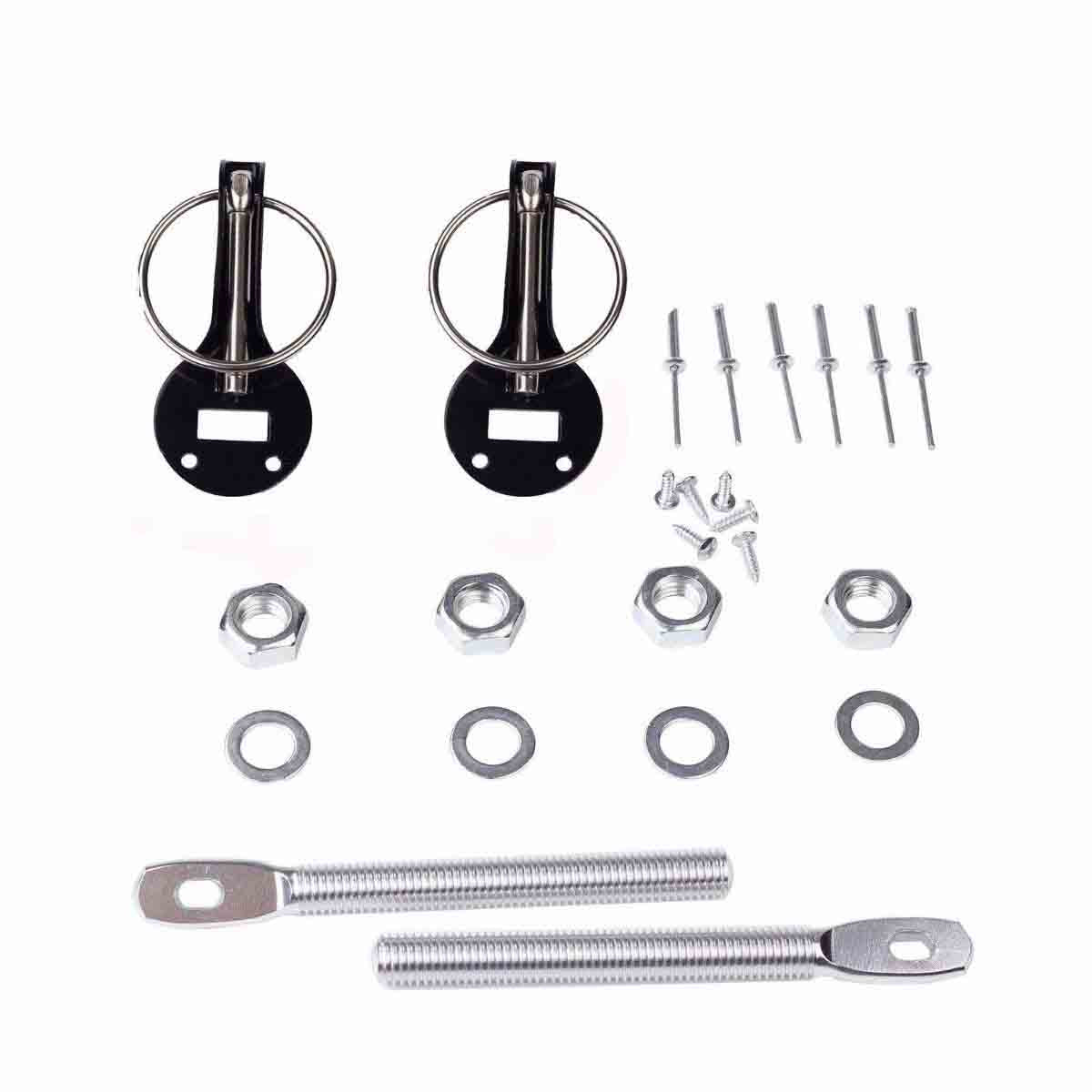 Buy Universal Alloy Mount Bonnet Hood Pin Pins Lock Latch Kit – B2B ...